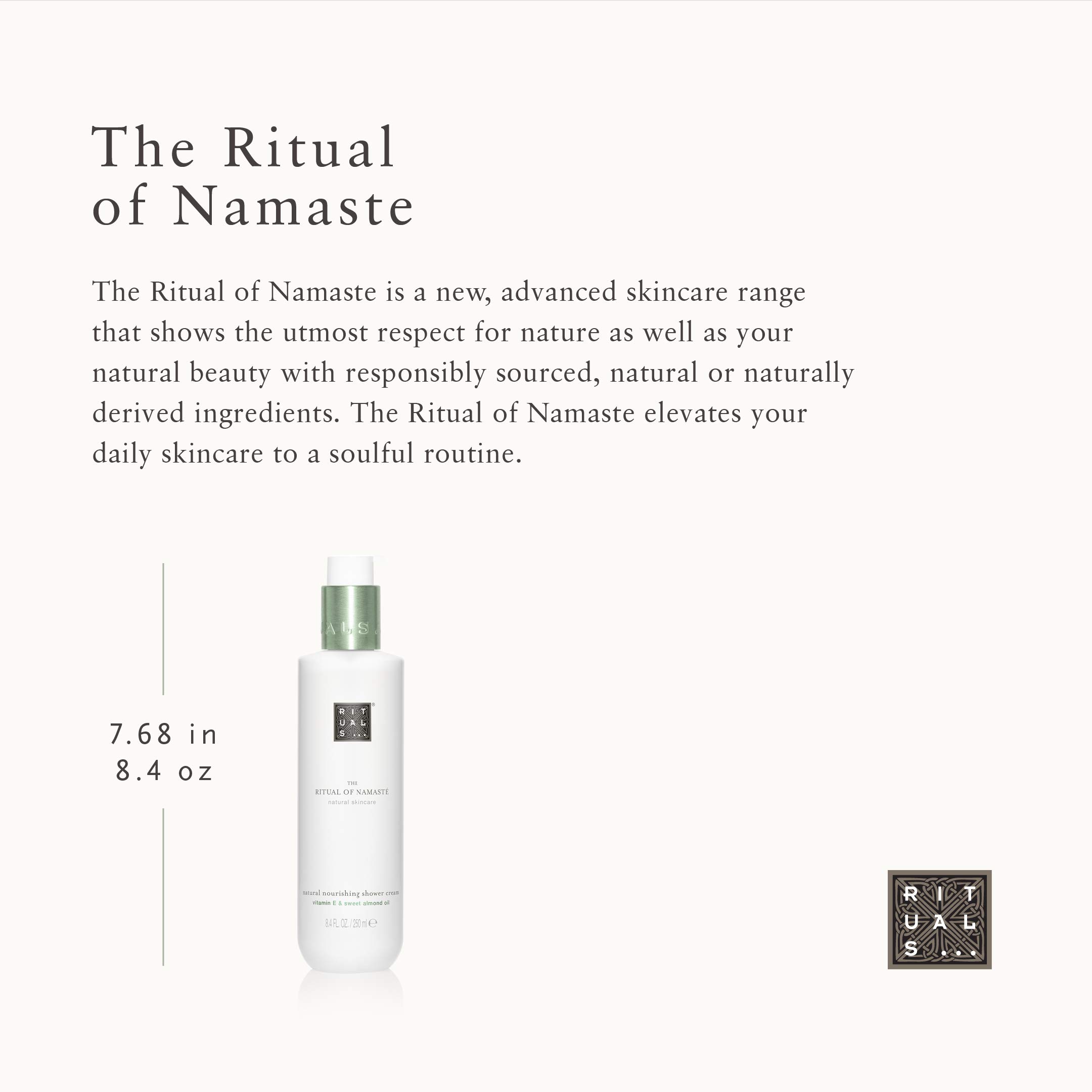 Rituals The Ritual of Namaste Natural Nourishing Shower Cream 8.8 Oz, 8.8 oz.