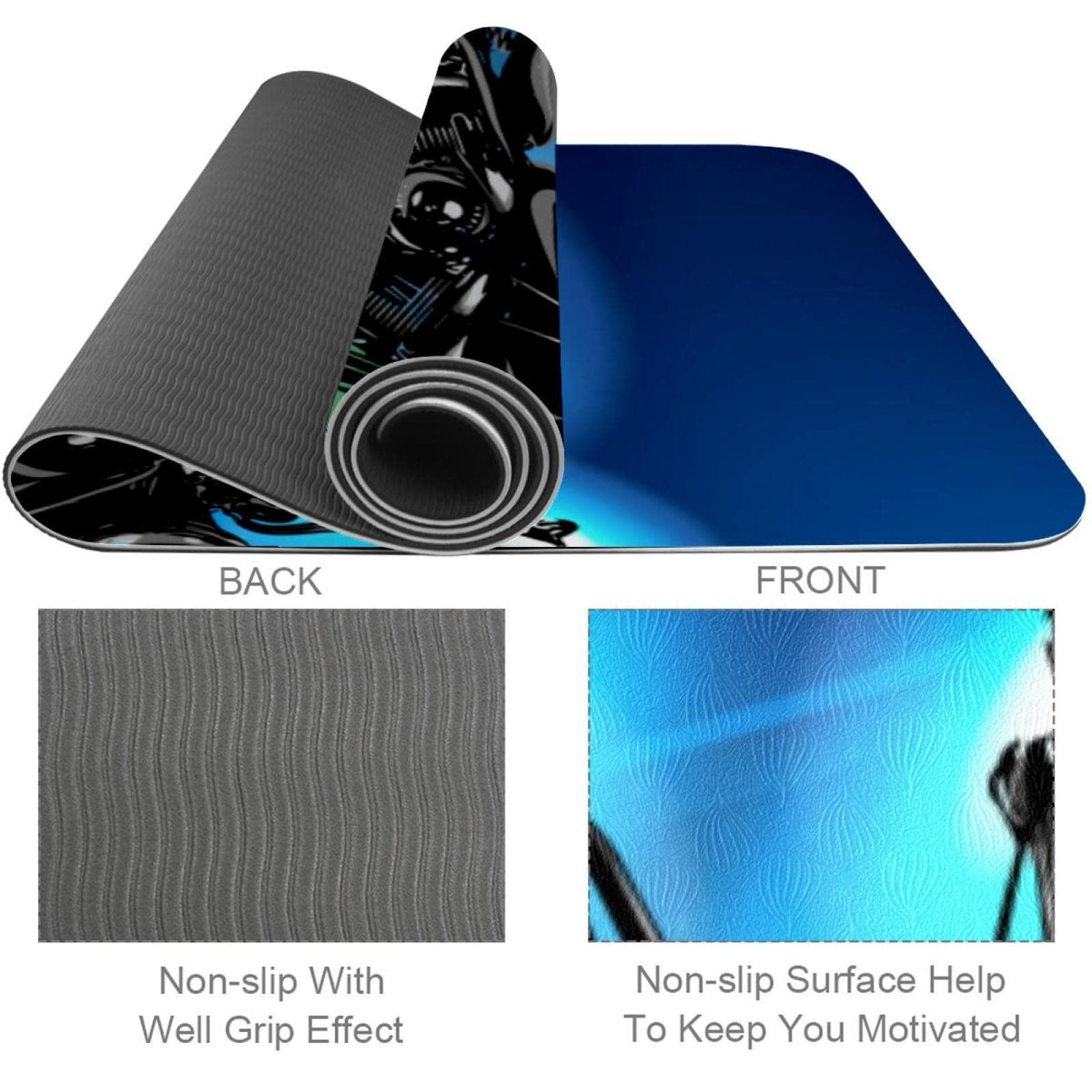 Yoga Mat, Yoga Mats for Home Workout, Workout Mat, Exercise Mats, Pilates Mat, Football Field Motorcycle