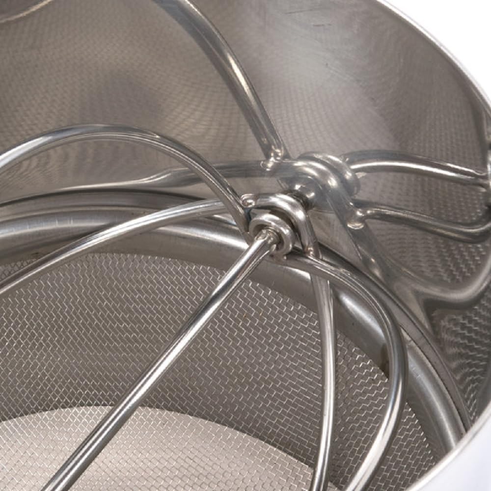 TrueCraftware 8 Cup Stainless Steel Flour Sifter with Four Wire agitator to sift flour Mirror finish- Mesh Baking Sifter for Powdered Sugar Shaker Duster Flour Sieve Sifter for Baking
