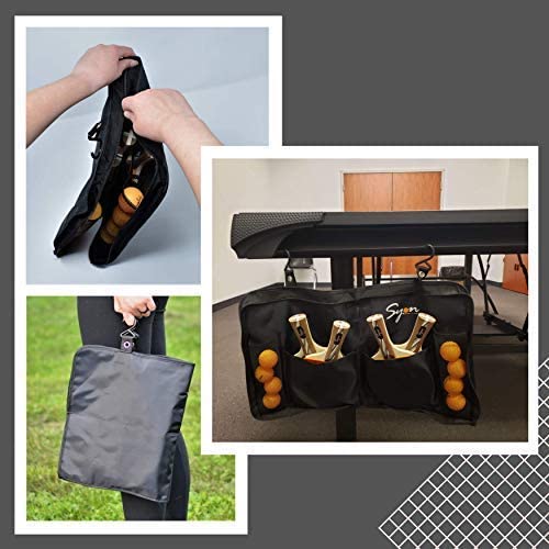 Ping Pong Paddles Set of 4- Innovative Carry Case with Hooks | 8 Balls | Pro 7 Ply Table Tennis Rackets with Accessories