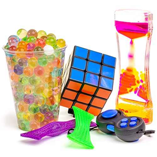 Sensory Builder: Fidget Toys Sensory Kit Bundle-from The Makers of Language Builder - Stress Relief Balls with Fidget Hand Toys for Anxiety Kids & Adults-Calming Toys for ADHD Autism Anxiety