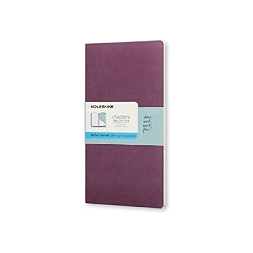 Moleskine Chapters Journal, Slim Medium, Dotted, Plum Purple, Soft Cover (3.75 x 7)