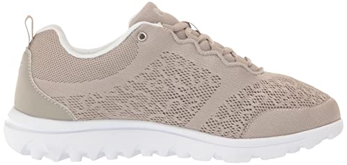 Propét Women's TravelActiv Sneakers, Taupe, 9.5 X-Wide US