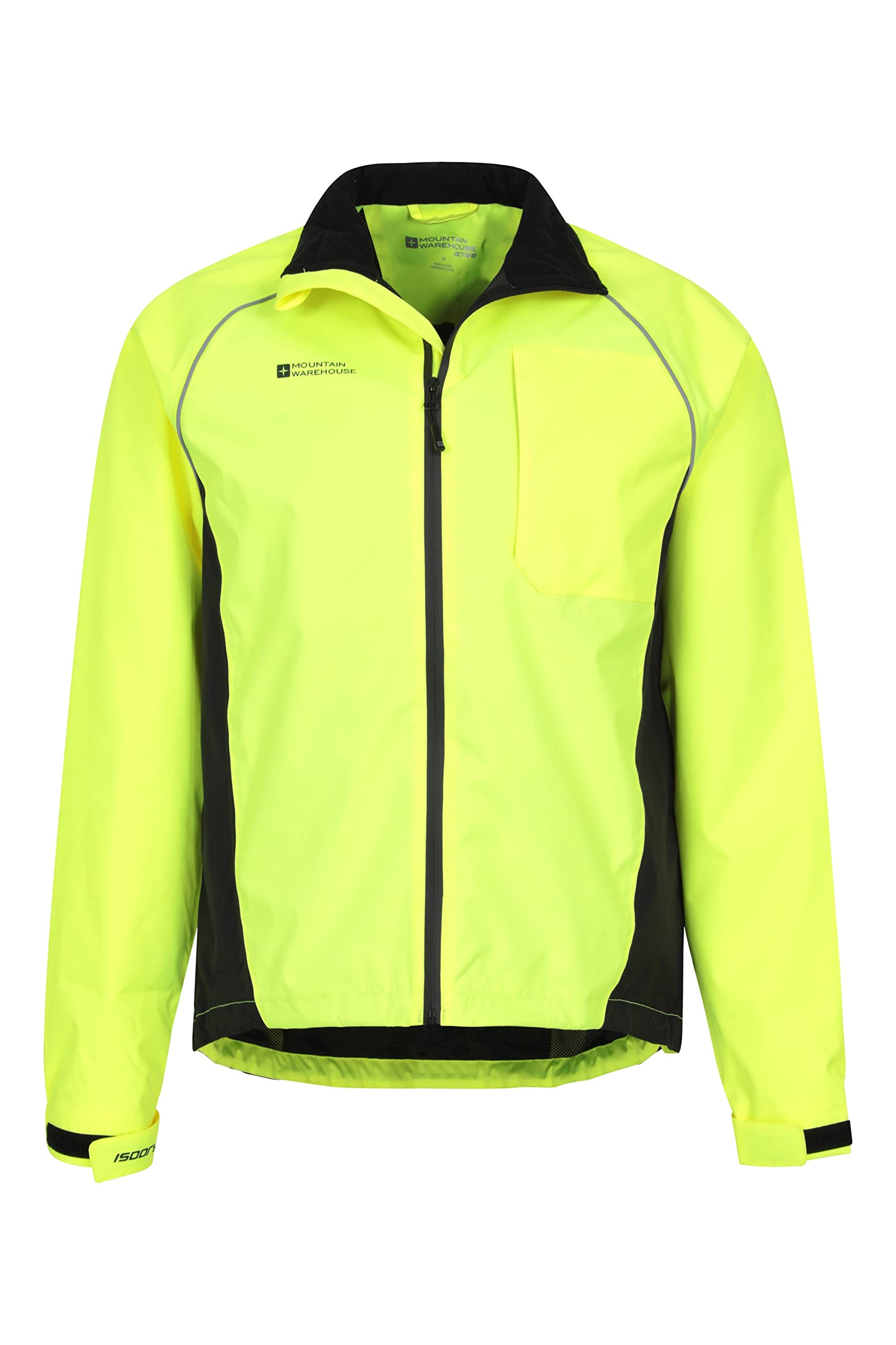 Mountain Warehouse Adrenaline Mens Waterproof Cycling Jacket - IsoDry Yellow Medium
