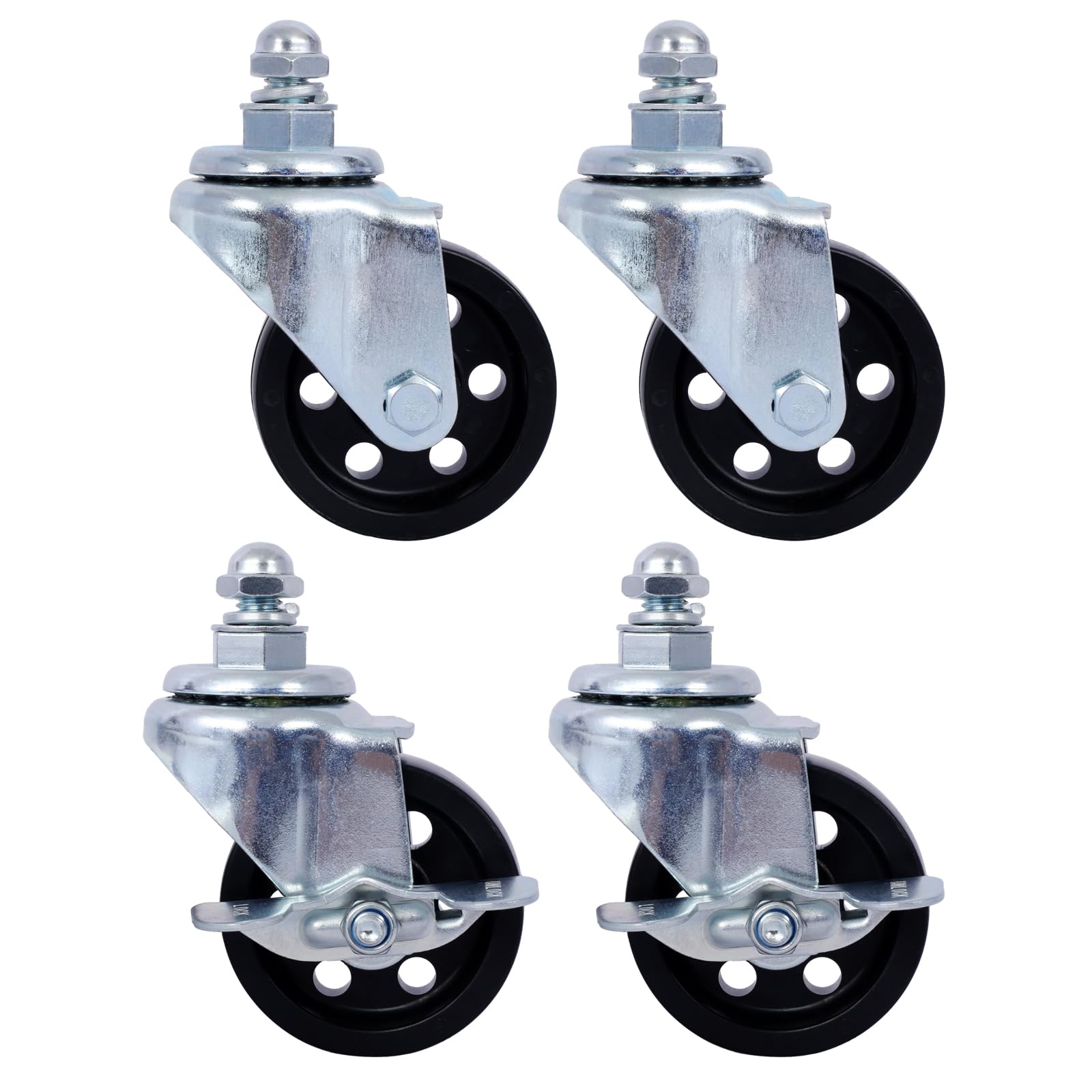 Miscoos Car Dolly, Heavy Duty Wheel Dolly,4 Tire Wheel Dolly Car Stakes 6000lbs Capacity,Gray
