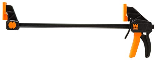 WEN CLR122 12-Inch Heavy Duty Steel Bar Clamps and Spreaders with 2.3-Inch Throat, Two Pack, Black