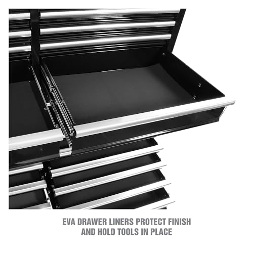 OEMTOOLS 24738 57 Inch Chest and Cabinet Set, Tool Cabinet Chest, Rollaway Tool Chests With Wheels and Drawers, Mechanic Tool Cabinet