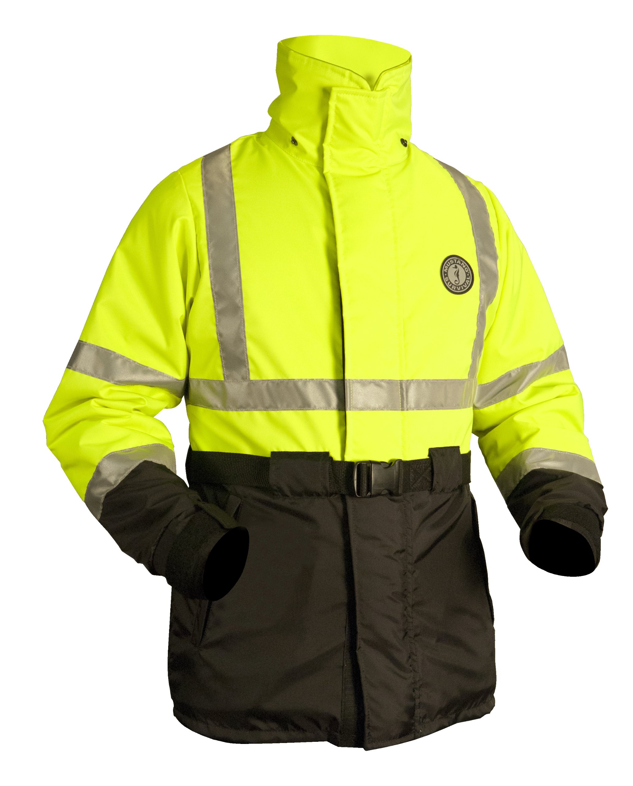 Mustang Survival Classic High Visibility Flotation Coat, Fluorescent Yellow, Large