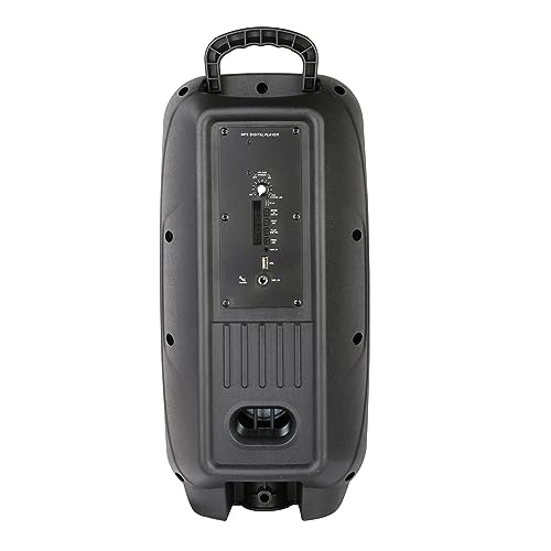 QFX PBX-8008SM TWS Bluetooth 8β Woofers Rechargeable Portable Speakers with AC Adapter and Microphone,Black