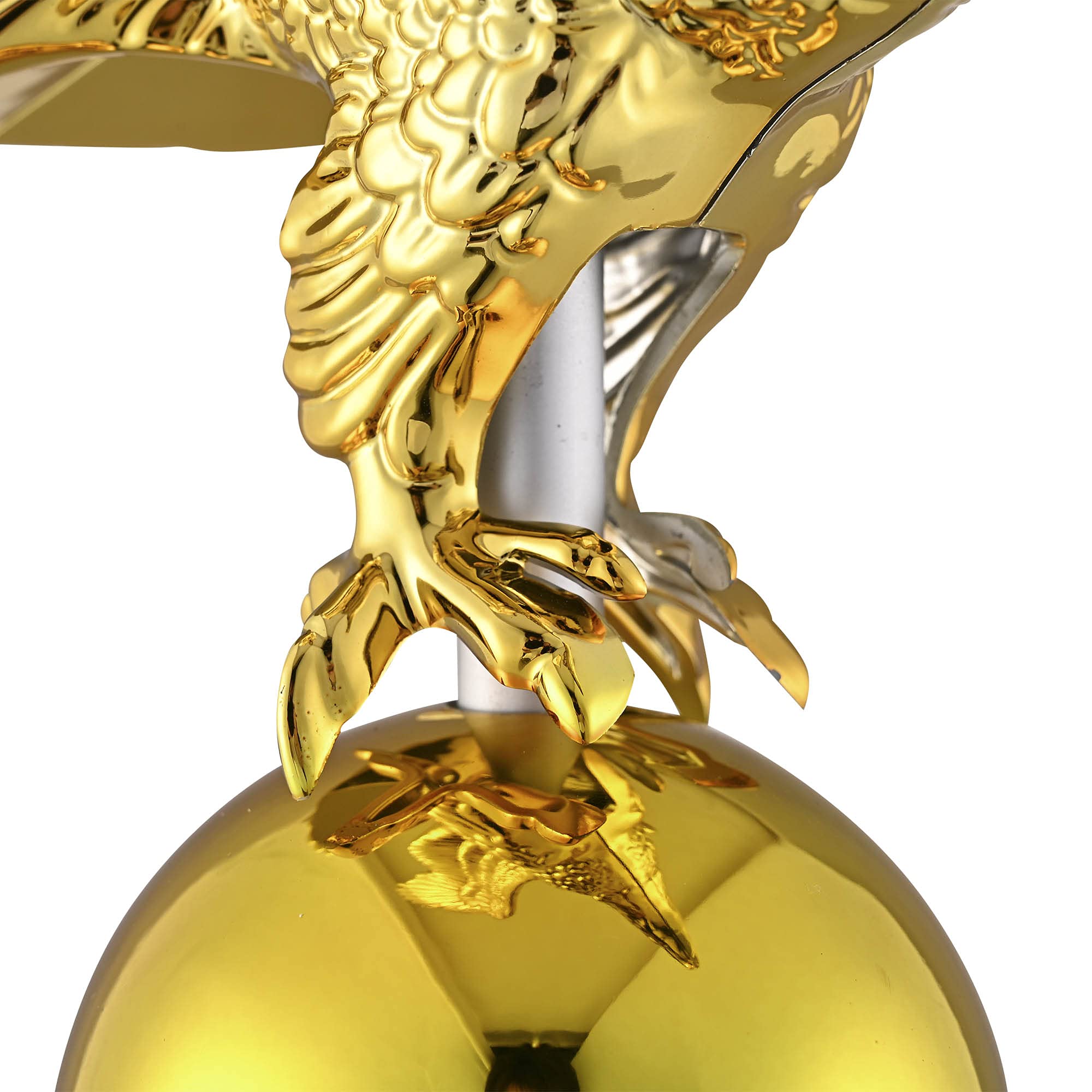 Yescom Flagpole 14" Eagle Topper Gold Finial Ornament for 20/25/30Ft Telescopic Pole Yard Outdoor