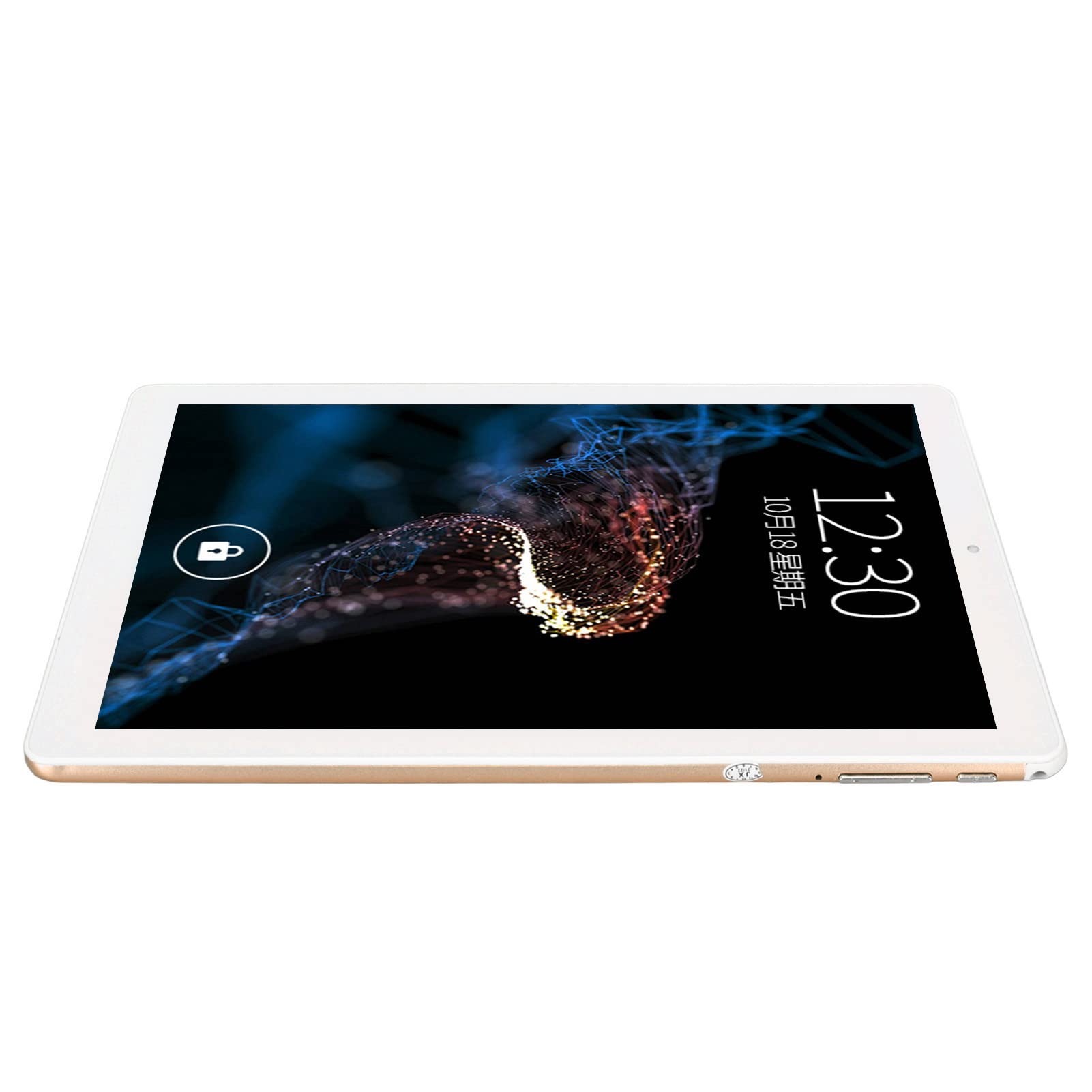 Rosvola Golden Tablet, 100-240V 13MP Octacore Processor with Tablet HD Camera for Learning (US Plug)