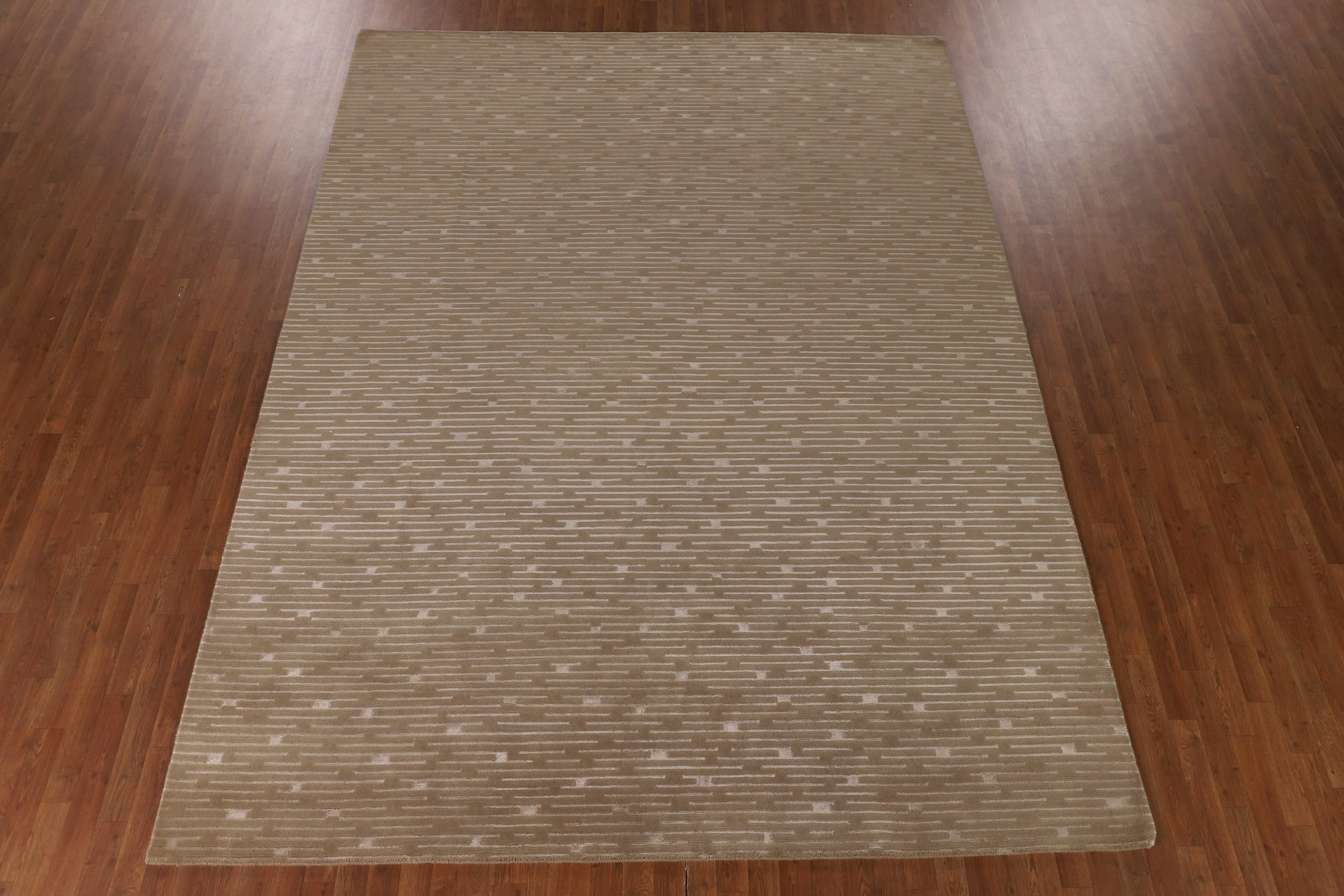 Modern Collection 9 x 12 Abstract Area Rug, All-Over/Stripe Wool Carpet for Home Décor, Living Room, Dining Room, and Bedroom