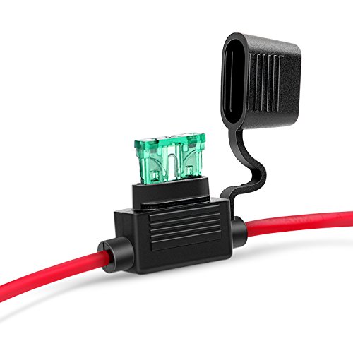 Nilight 10 Pack NI-FH01 Inline Holder 14AWG Wiring Harness ATC/ATO 30AMP Blade Automotive Fuse Holder-10, 2 Years Warranty