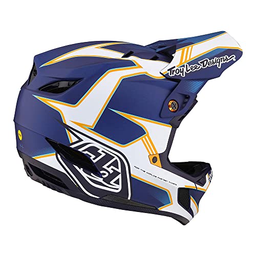 Troy Lee Designs Downhill D4 Composite Matrix Camo Full Face Bicycle Helmet for Max Ventilation Lightweight MIPS EPP EPS Racing Downhill BMX MTB DH - Adult Mens Womens Unisex (Blue, XS)