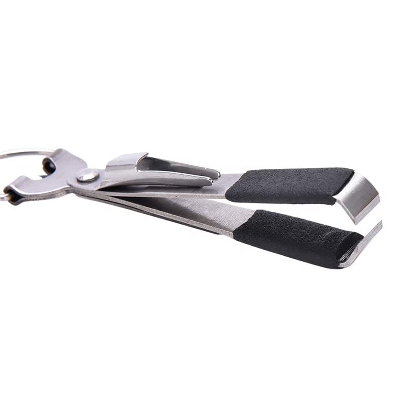 Pro Fast Hook Nail Knotter Lines Nipper Scissors Hook Sharpener with Retractor Fly Fishing Quick Knot Tool
