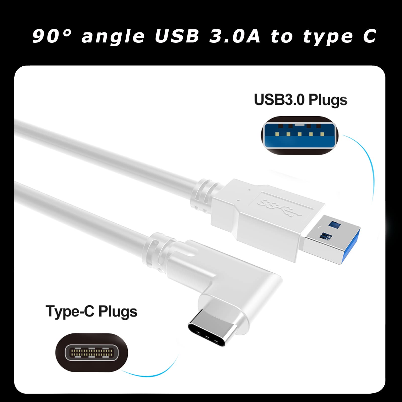UIREVC 16ft Link Cable Compatible with Meta Quest 2, High Speed VR Cable for Oculus Quest 2 Link Cable, USB 3.0 to USB C VR Cable, Link Cord for VR Headset Accessories & Gaming PC/Steam VR