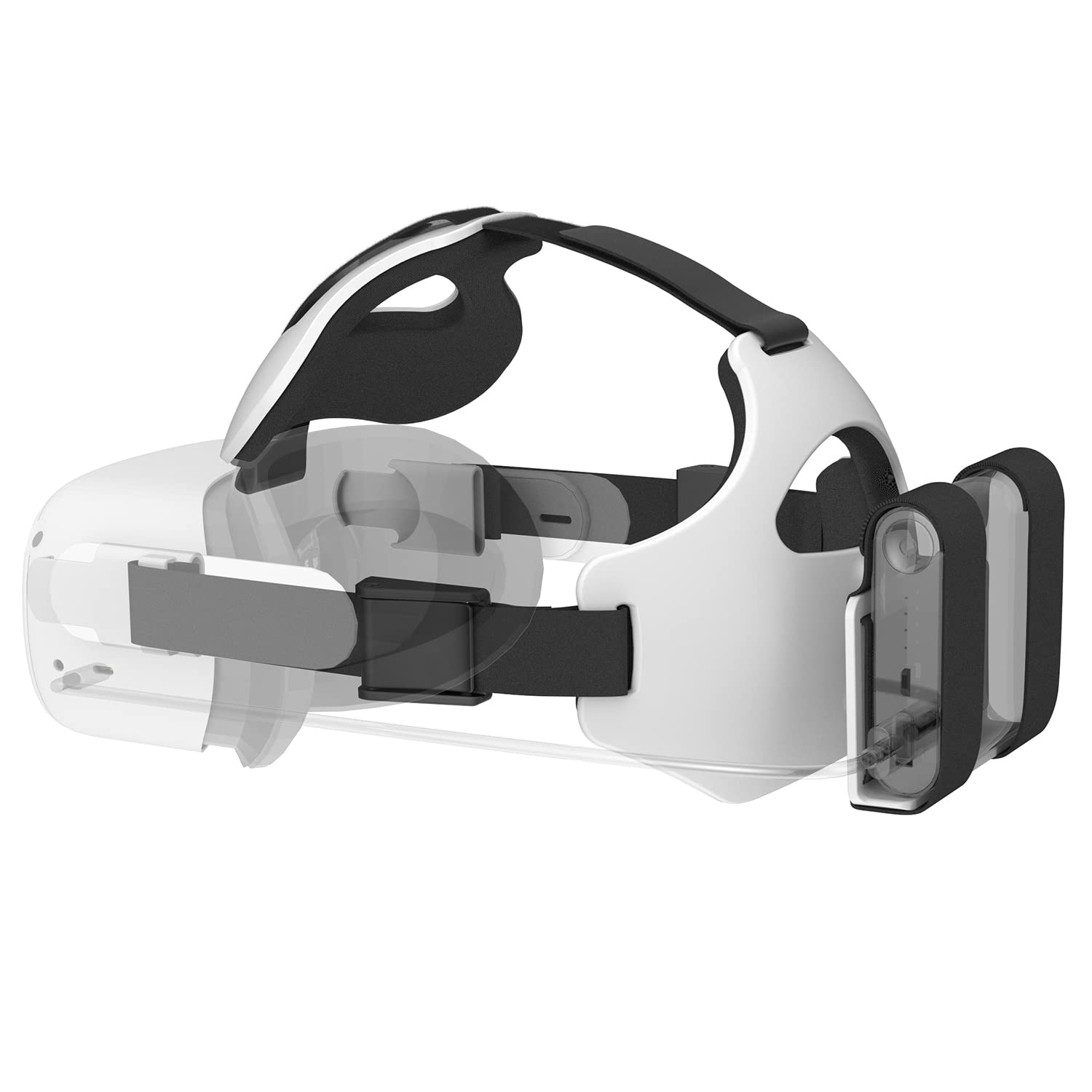 SEVENKA Head Strap for Quest 2 VR Headset, Replacement for Elite Strap, Headband with Battery Holder Bracket for Enhanced Support & Comfort in VR, Reduce Head Pressure (Power Bank not Included)