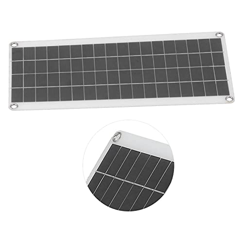 Yoidesu 20W 18V Solar Car Battery Charger, Portable Power Backup Kit Polycrystalline Solar Panel with Clip Adapter for Emergency/Advertising/Raffic Lights