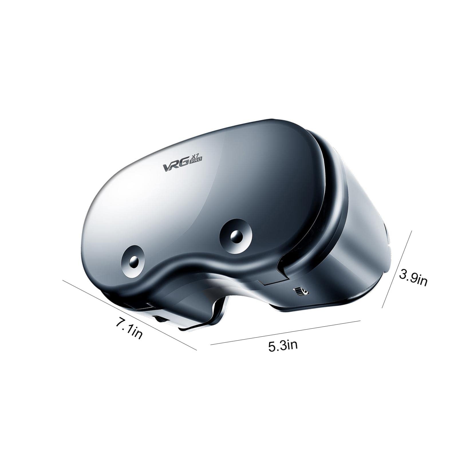 VR Blue Light Eye Protection Glasses Virtual Reality 3D Helmet 7-inch Large Screen Compatible with iOS&Android System 3D Space Immersive Experience/Universal Virtual Reality Goggles for Kids&Adult