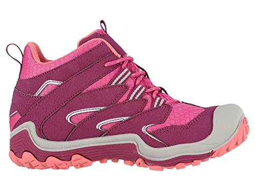 Merrell unisex child Chameleon 7 Mid Alternative Closure Waterproof Hiking Boot, Berry, 2 Big Kid US