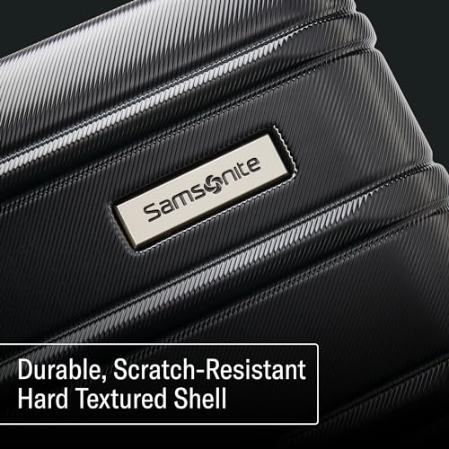 Samsonite Omni 2 Hardside Expandable Luggage with Duel Spinner Wheels, Midnight Black, 3-Piece Set (CO/MED/LG)