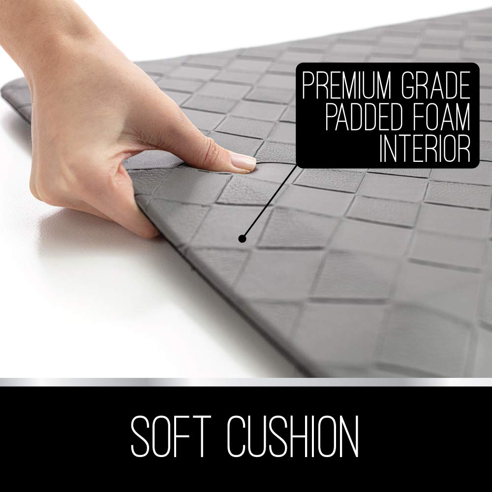 Ninja Brand Premium Floor Comfort Mat, Ergonomically Engineered, Extra Support Floor Pad, Commercial Grade Rug for Kitchen, Gaming, Office Standing Desk Mats, 20x39 Inches, Jet Black