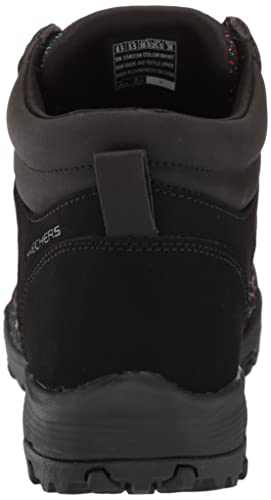 Skechers Women's Lace up Boot Hiking, Black Multi, 8.5