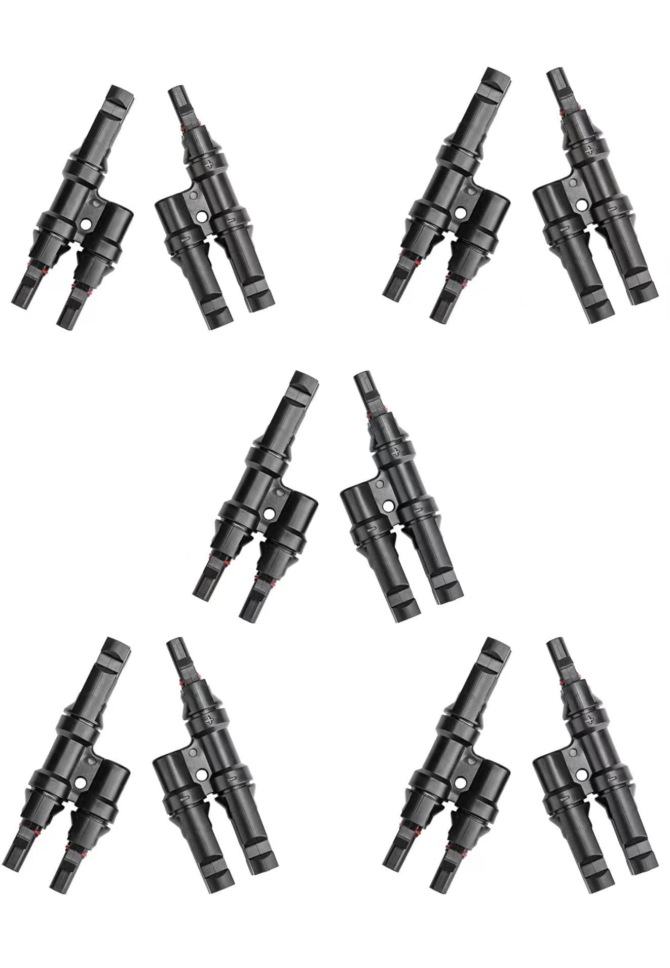 Nixesky 10PCS Solar Branch Connectors Y Connector in Pair MMF+FFM for Parallel Connection T2 Connector (5)