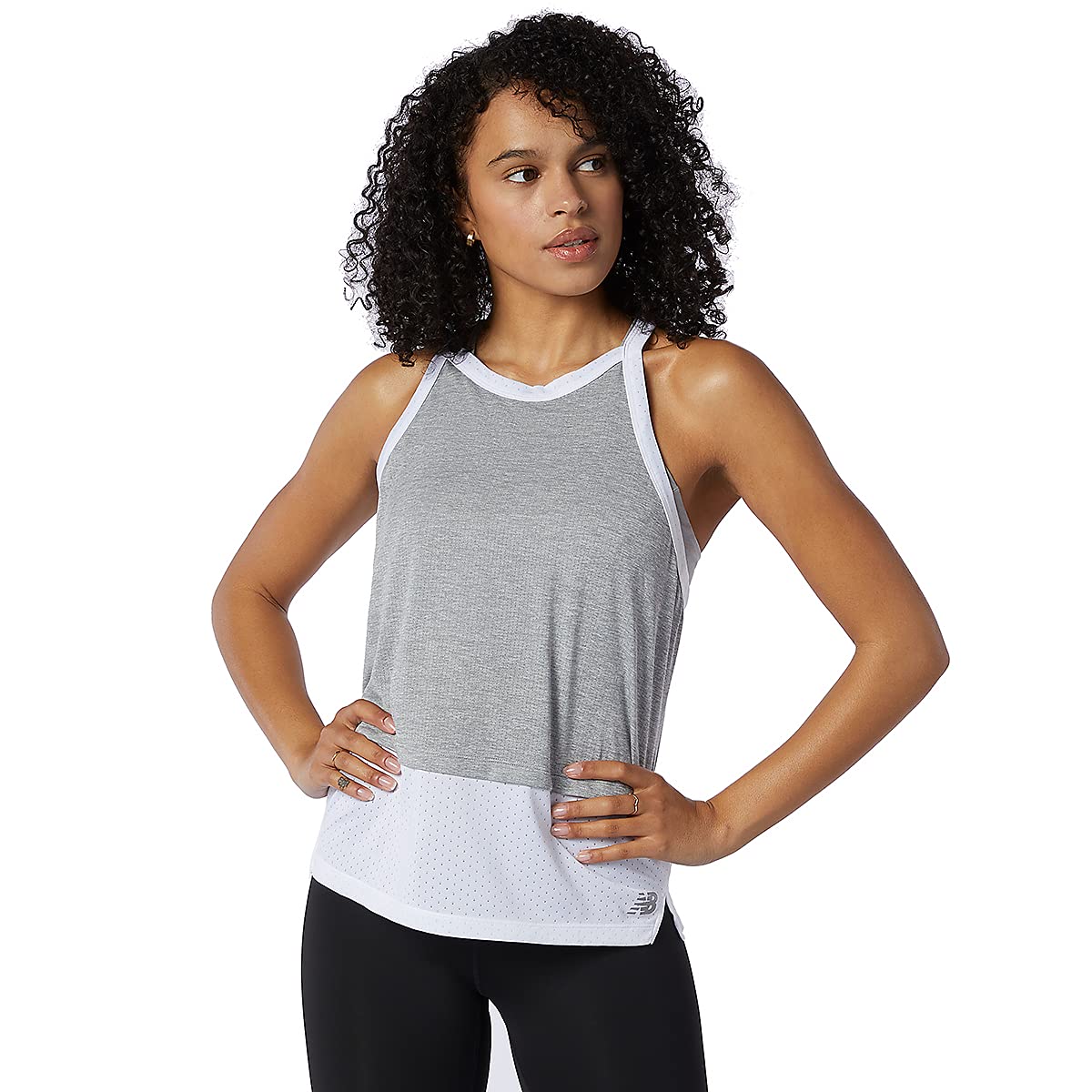 New Balance Women's Impact Run Hybrid Tank Top, Athletic Grey , Medium