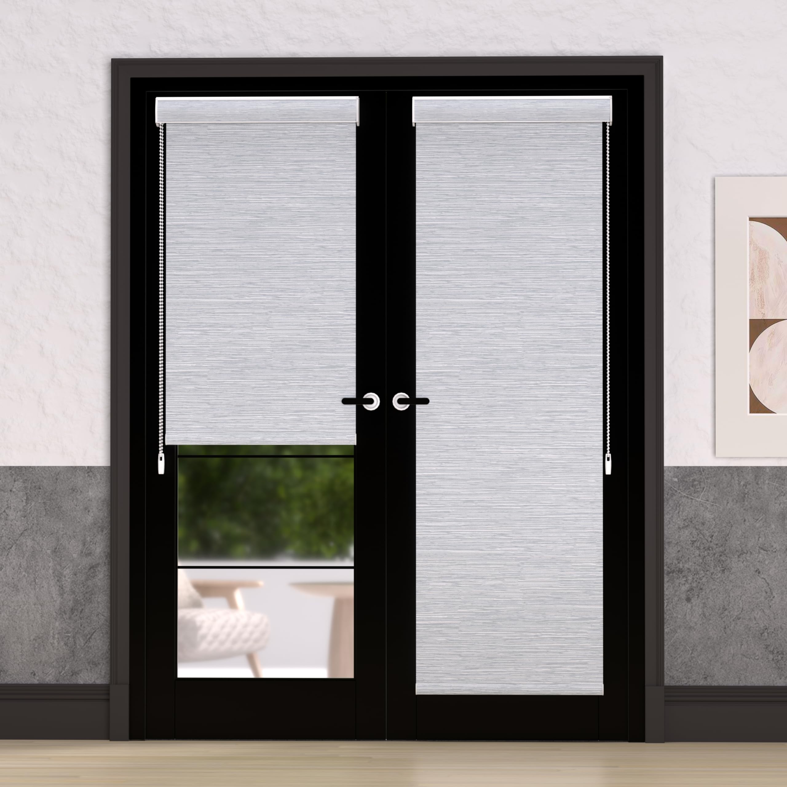 MYshade Custom Roller Window Shades Blackout, Roller Shades for Windows Corded, Sun Blocking Privacy Protection Fabric Roller Blinds for Home or Office Easy to Install