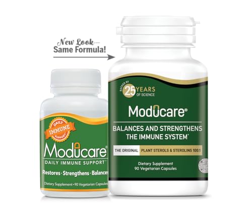 Moducare Daily Immune Support, Plant Sterol Dietary Supplement, 180 Vegetarian Capsules (Packing May Vary)