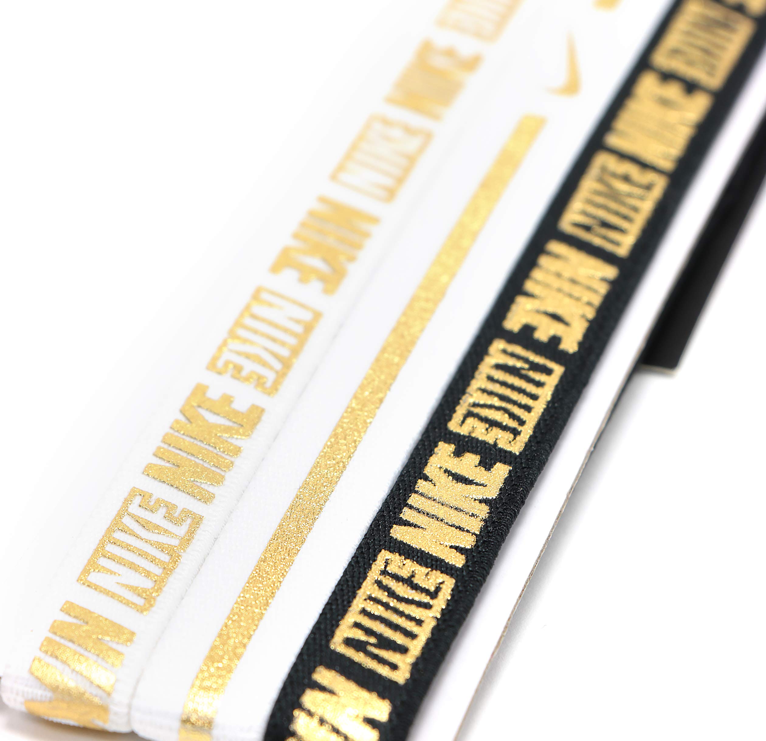Nike Unisex_Adult Metallic Headbands 3Pk 2.0, whiwhibla, one Size