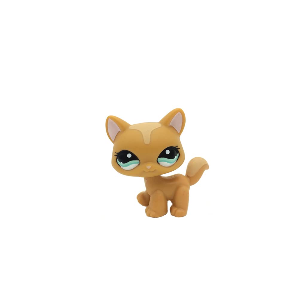 TTfuture #1100 Action Figures Mini Pet Brown Beige Walking Kitty Kitten Cat Animal Toys