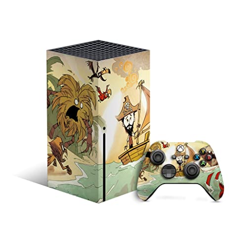 The Survival Horror Cartoon Video Game Skin Compatible with X-box-Series-X| Protective, Durable, and Unique Vinyl Decal wrap Cover | Easy to Apply, Remove, and Change Styles