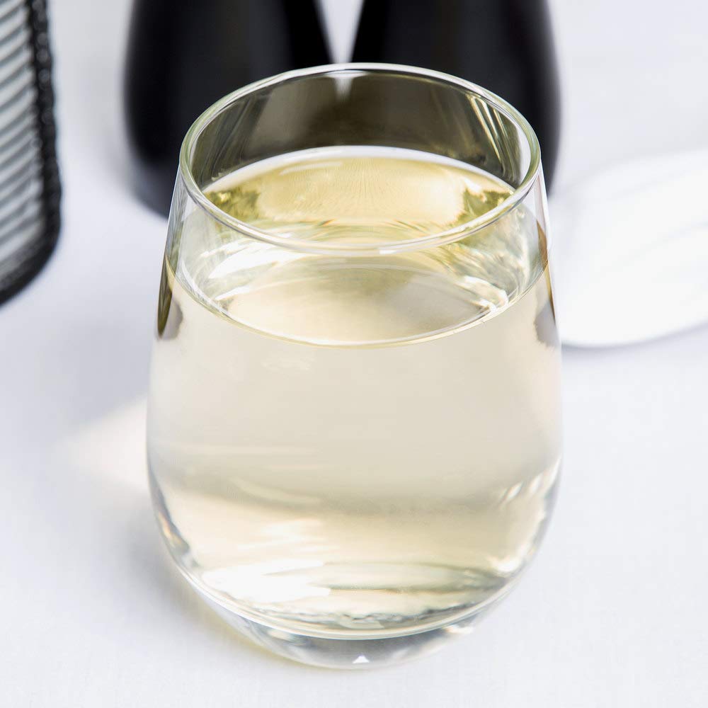 Set of 6 Libbey 231 Heavy Base 15.5 oz Stemless Wine Glass w/Signature Cocktail Picks