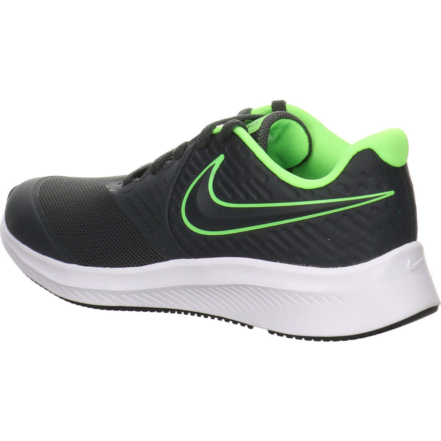 Nike Unisex-Child Star Runner 2 (GS) Sneaker, Anthracite/Electric Green-White, 7Y Youth US Big Kid