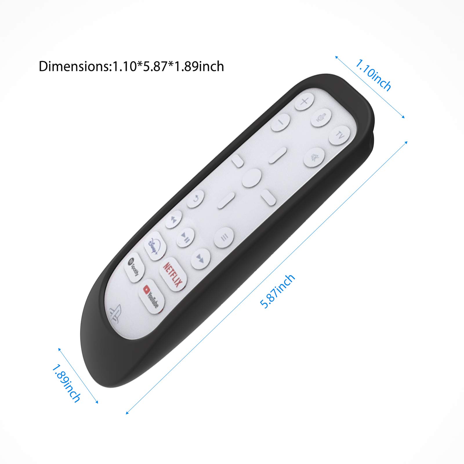 Silicone Cover for PS5 Media Remote,Protective Case Sleeve for PS5 Remote Control,Playstation 5 Media Remote Skin Washable,Shockproof (Black)