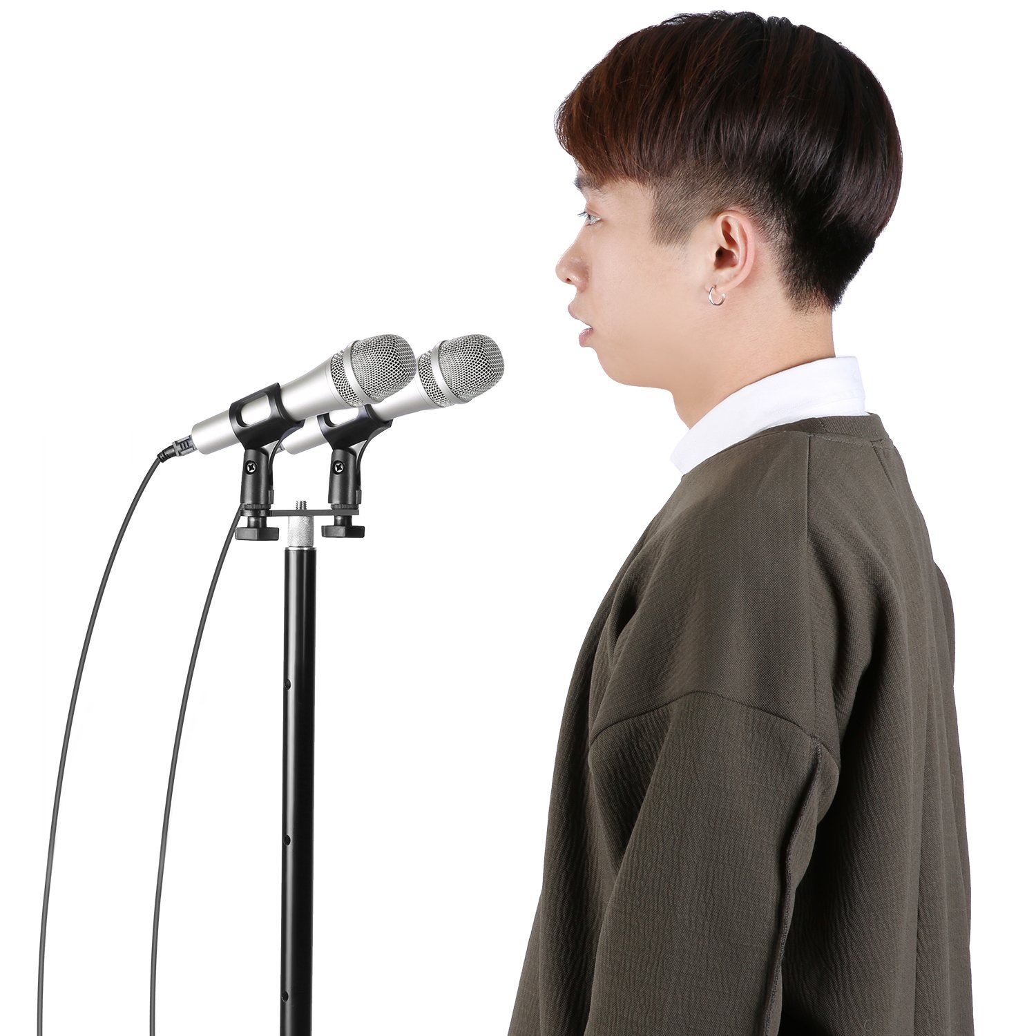 Neewer NW-036 Microphone Bar, Durable Sturdy Steel Microphone Mount Bracket T-bar with Standard 5/8-inch Thread Smooth Finish, Suitable for Most Microphones Clips Stands Boom Arms (Original Version)
