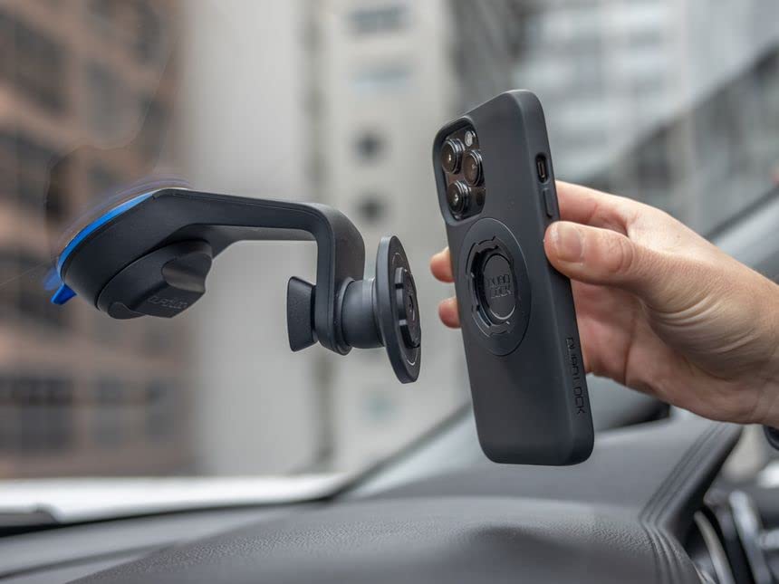 Quad Lock Car Phone Mount Suction Windshield Dash Mount, windscreen, Window Mount for iPhone, for Galaxy, for Pixel, for Universal Adaptor