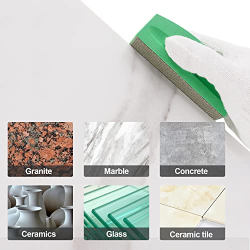 YDROWN Diamond Hand Polishing Pads Foam Back for Glass Granite Marble Concrete Stone Sanding and Polishing (4pcs/Set)