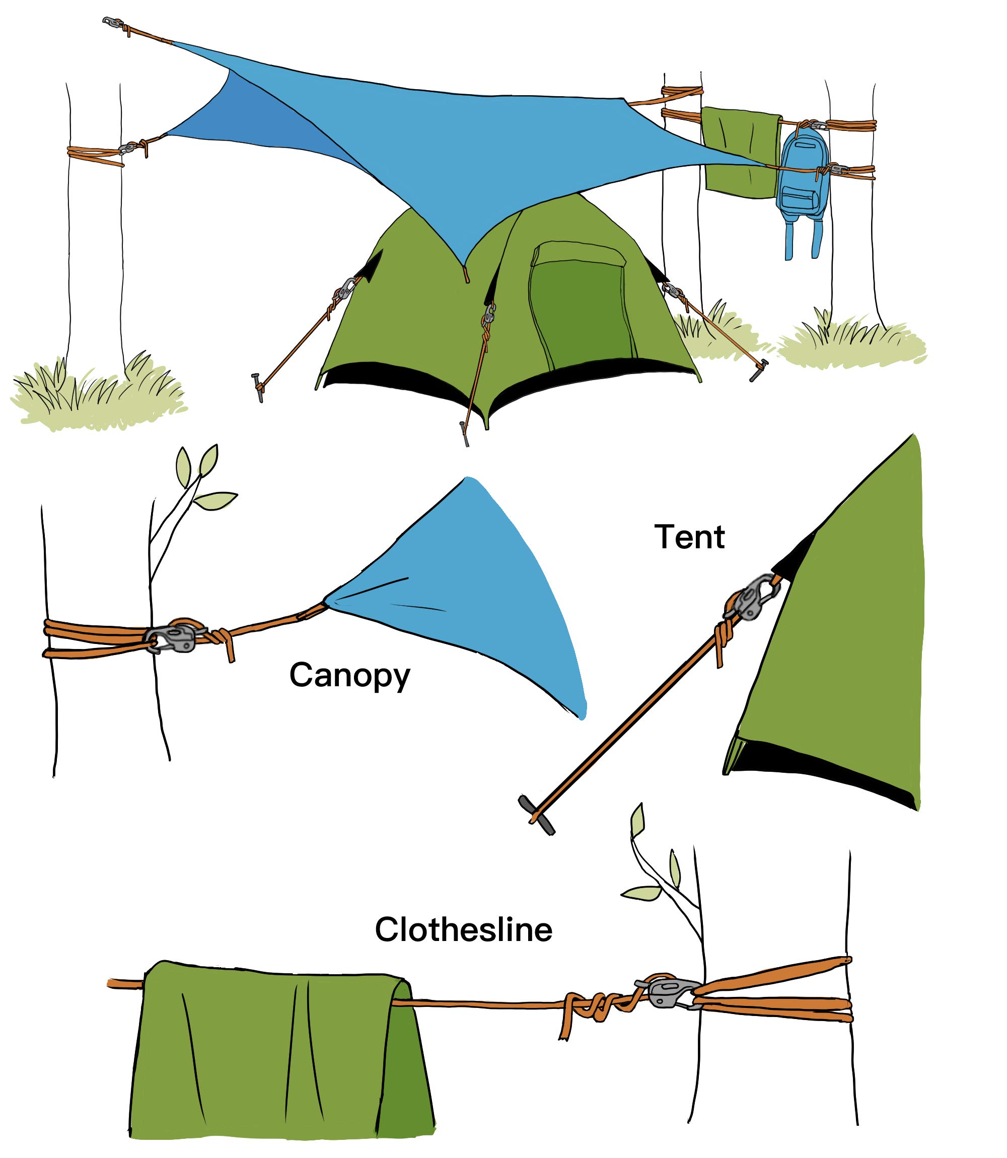 PYSUN Anchor Hook Master Series MSUS-01, Easy Set Camping Tent and Canopy, 2 Pcs/Set