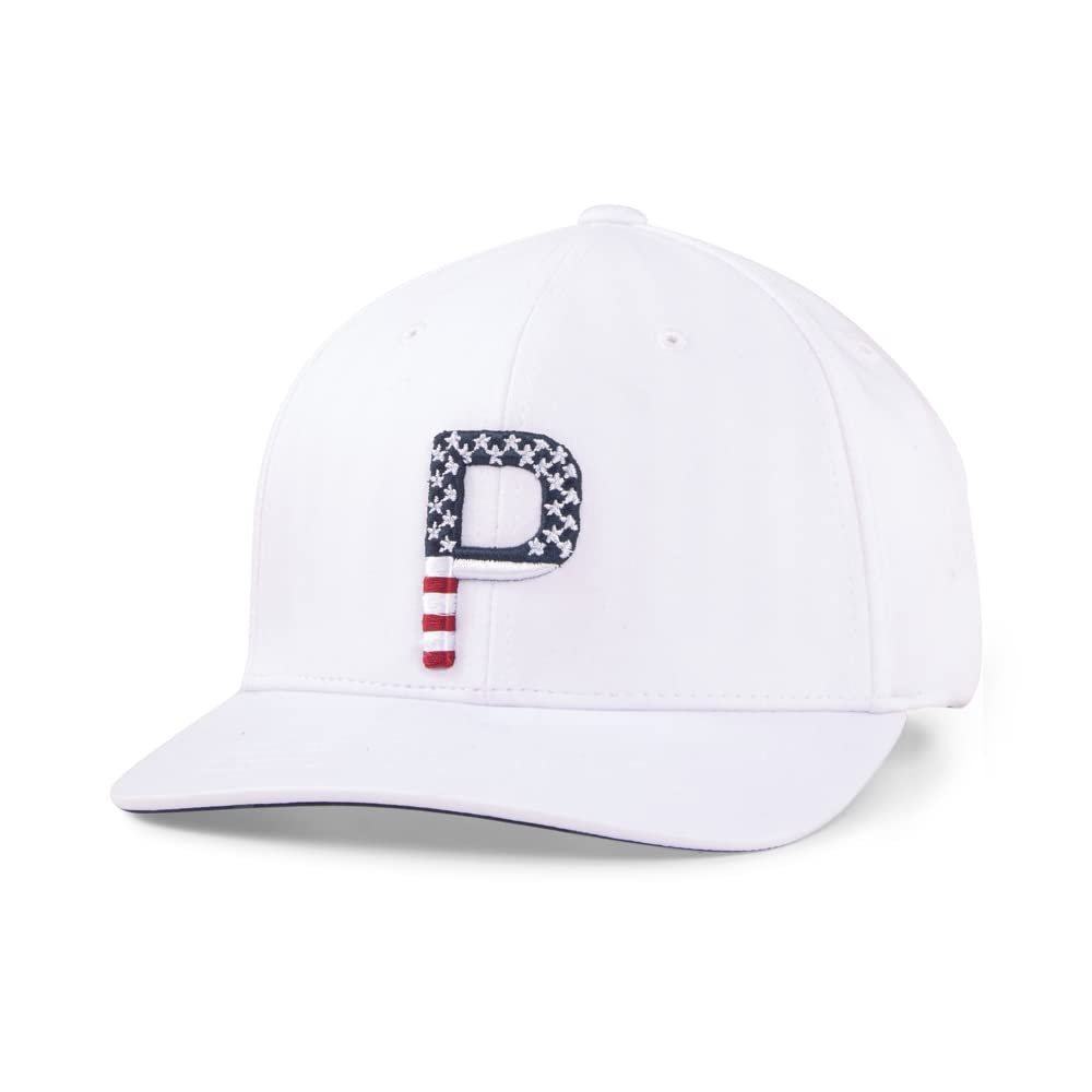 Puma Golf Men's Pars & Stripes P Hat, Navy Blazer, One Size