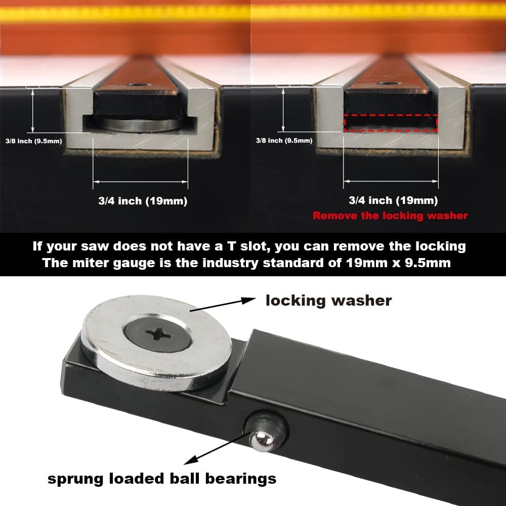 O'SKOOL 18 Inch(457mm) Miter Gauge Fence system