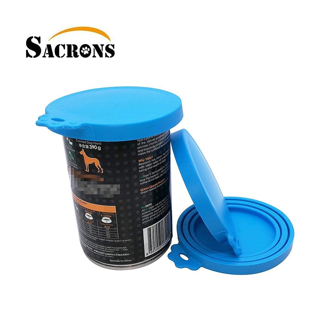 SACRONS 2 Pet Can Lids Set and Nylon Treat Training Pouch