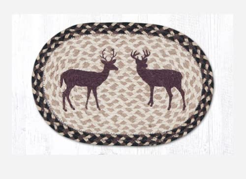 N?A Rustic Cabin Brown Antler Deer Braided Jute PLACEMAT Candle Mat Doily 15" Home and Garden Ornament