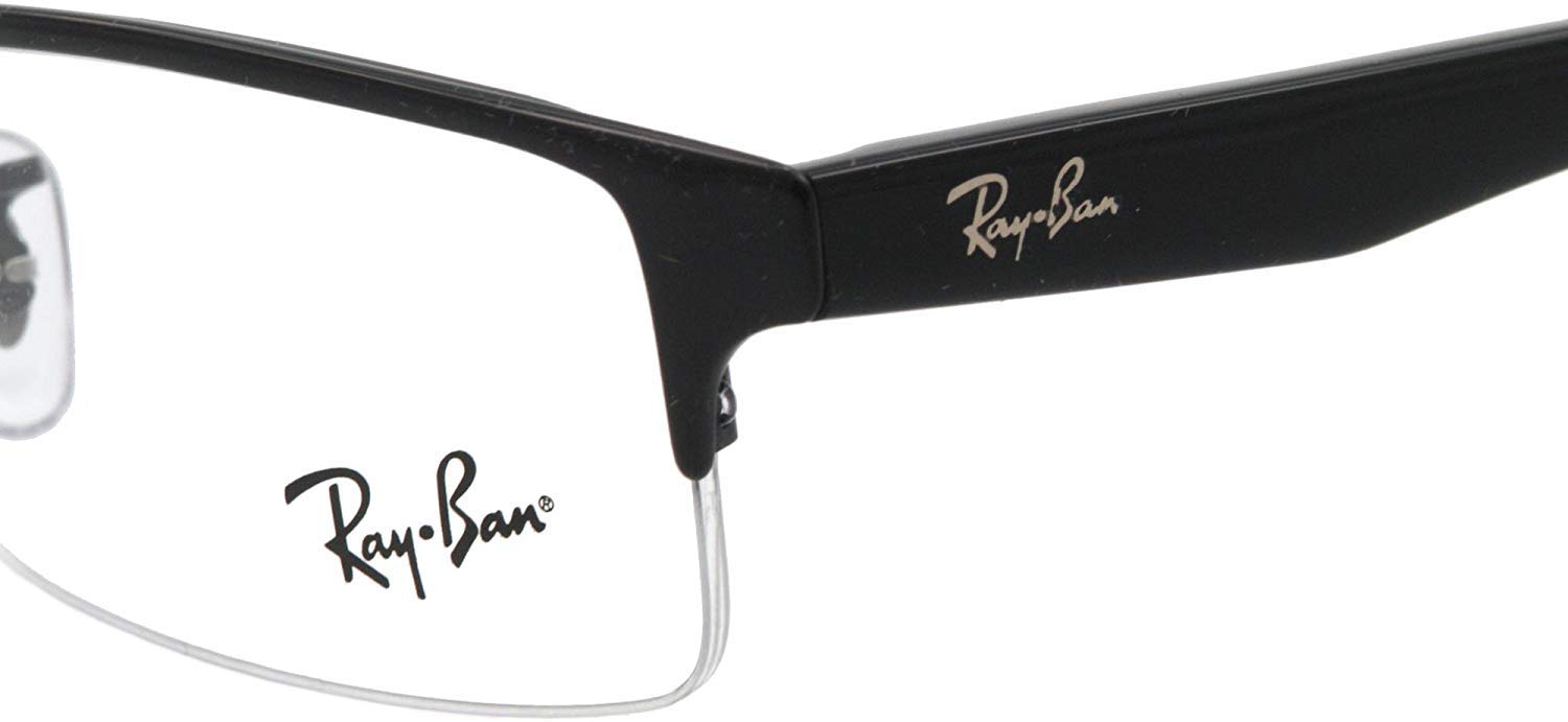 Ray-Ban RX 6196-2509 Eyeglasses Black w/Demo Lens, 54mm