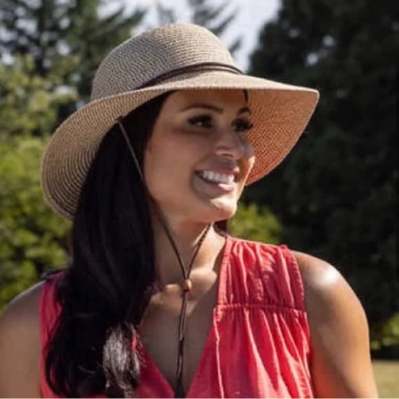 UPF 50+ Sun Hat for Women - Highest Rated Sun Protective Hat with Wide Brim and Lanyard - UV Protection Natural Beige