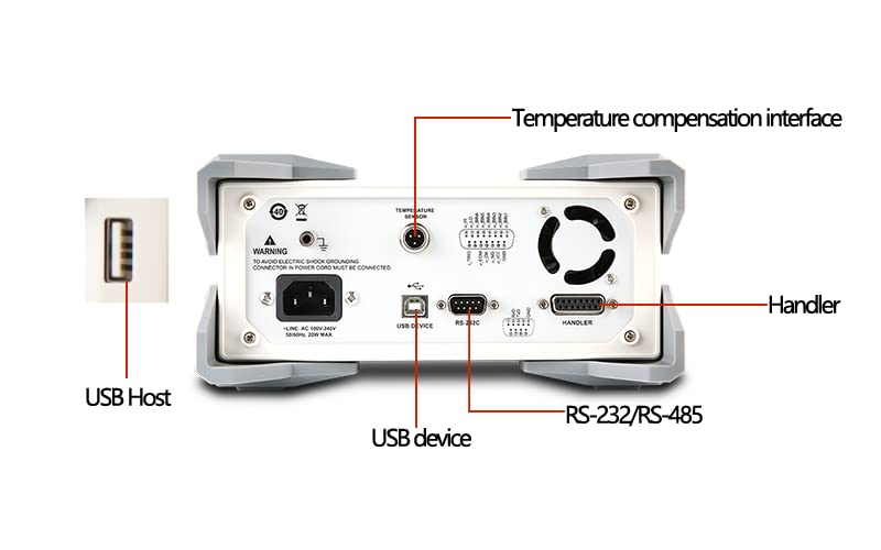 UNI-T UT3510 Series Micro Ohm Meters Handler,RS232,USB Device,USB Host ½ 2U 4.3 inches TFT LCD (UT3513 1μΩ~20kΩ)
