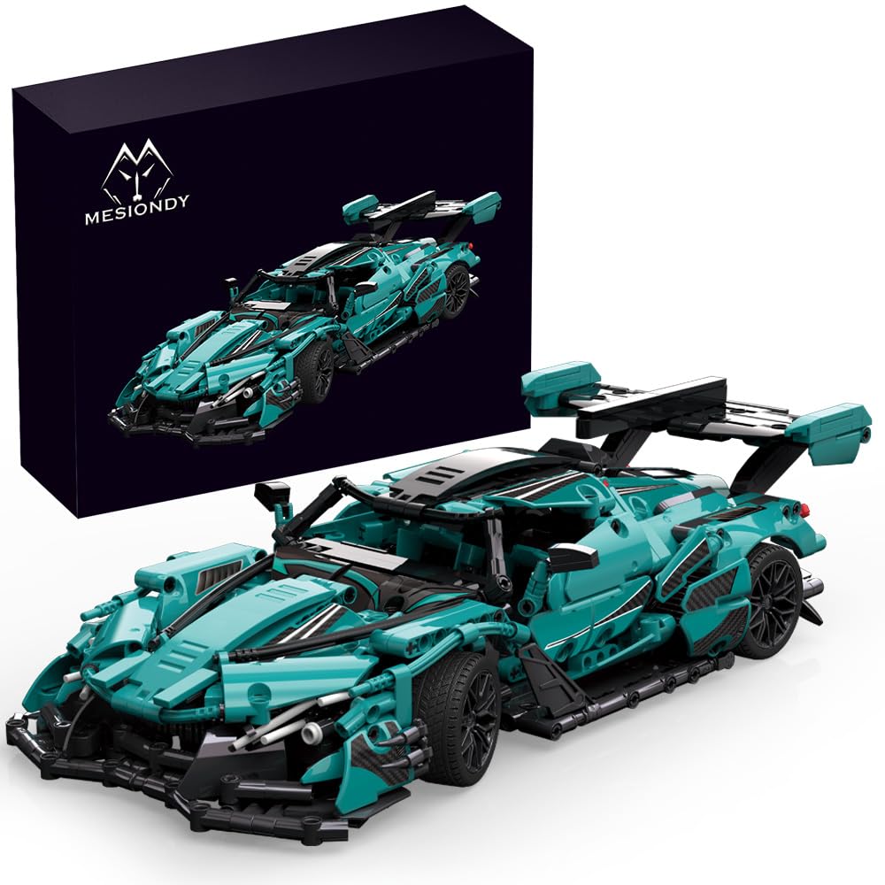 Mesiondy Sports Car Building Blocks Toys Boys or Adults Kits, Adults Challenging Racing Car Building Blocks Kitďź1:14 1391 Pieces Car Model Building Set DIY Toys for Boys Age 8-14