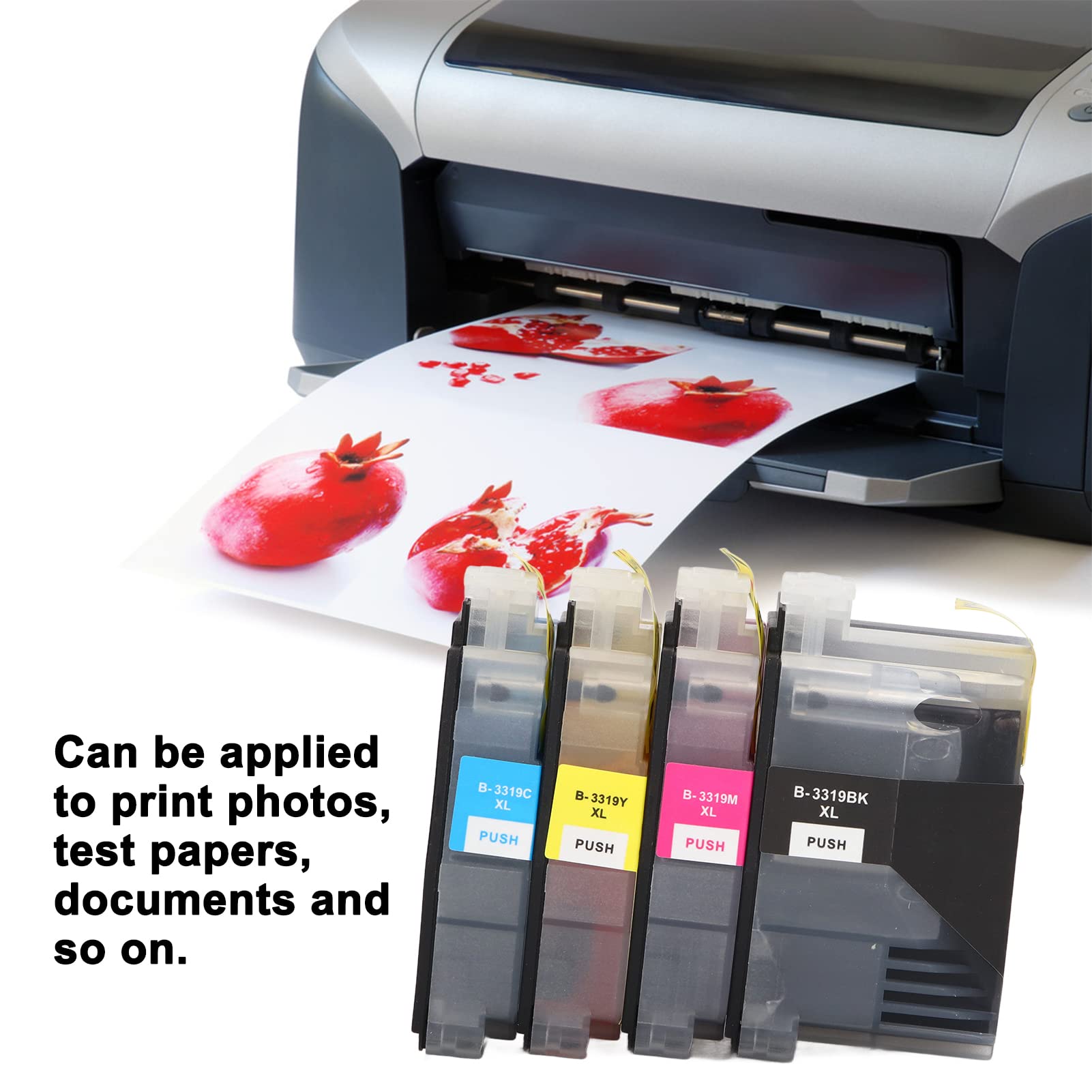 Printing Cartridge, Ink Cartridge,4 Colors Printing Accessory Part with Ink for Photo Paper Document, Desktop Photo Printers
